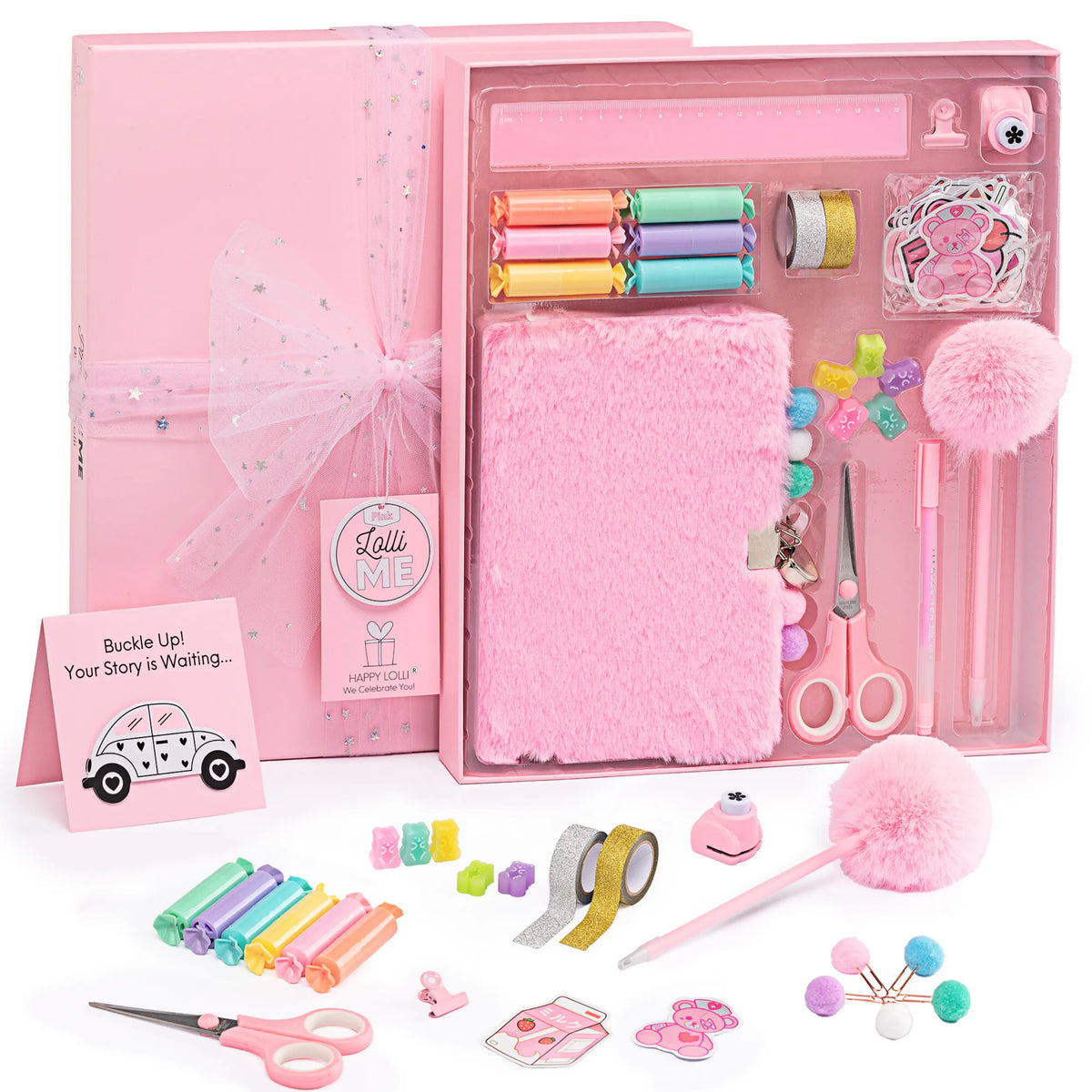 LolliME Pink Creative Journal Kit for Girls Ages 8–14 | Happy Lolli